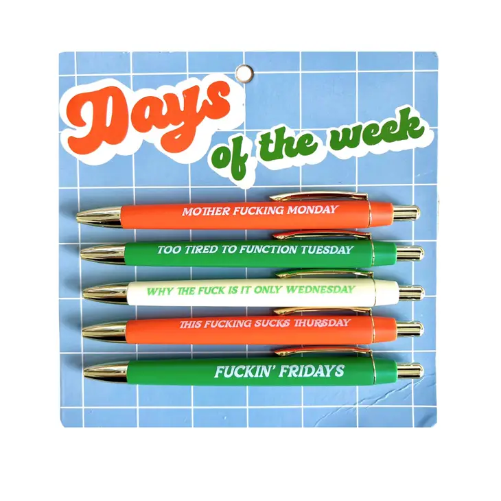 Days Of The Week Pen Set – Shop The Pug